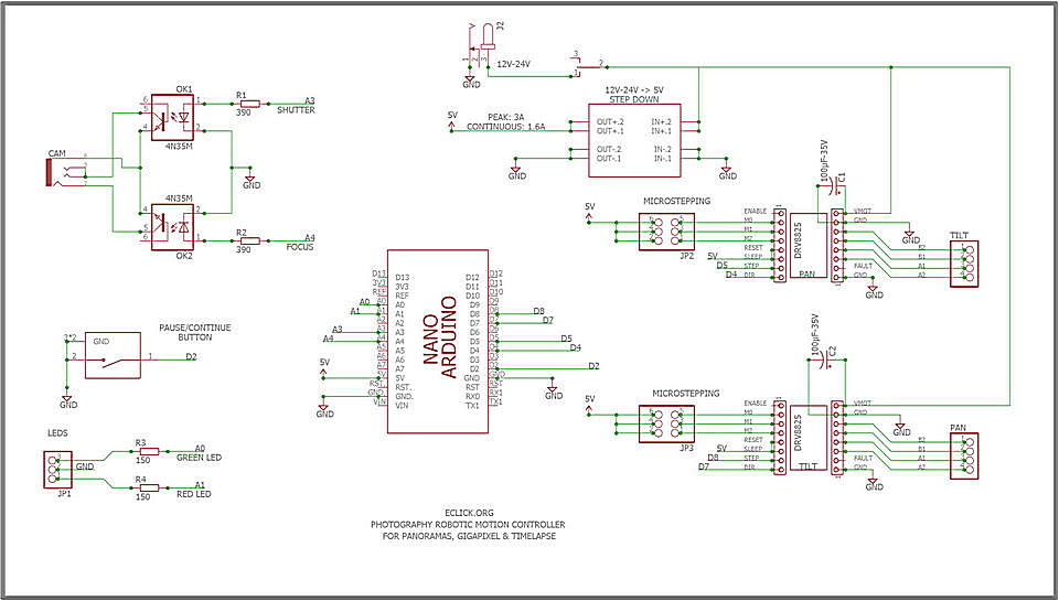 Eclíck DIY Arduino Controller – Open Source Motorized Pan Tilt Head Controller